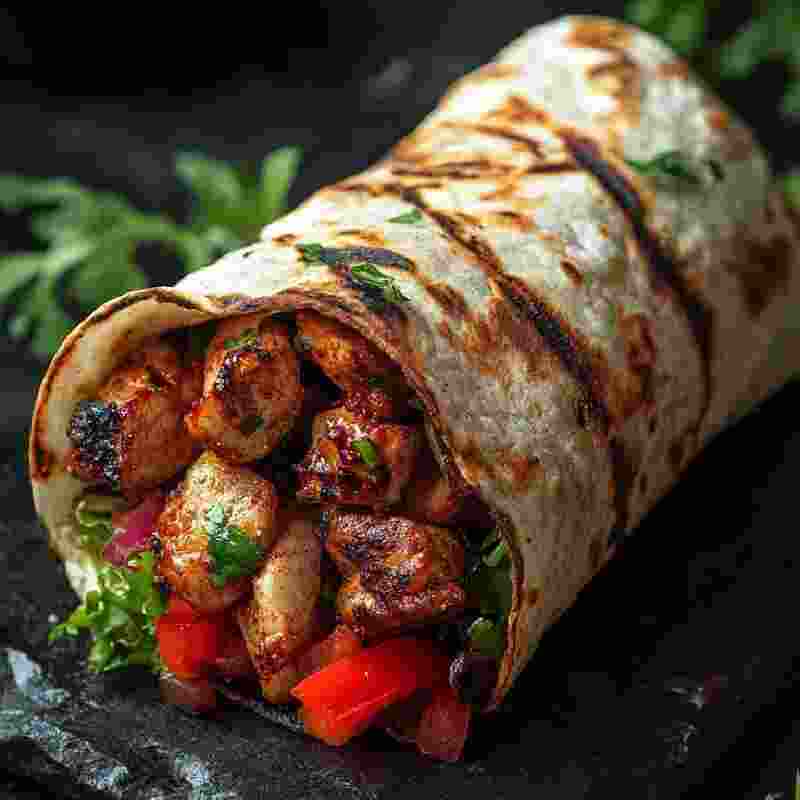Barbecue Shawarma Roll in Barbecue Shawarma Roll